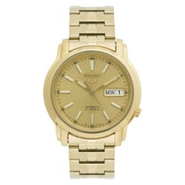 Seiko Men's Series 5 Gold Dial Automatic Watch, Water Resistant, SNKK20 ...