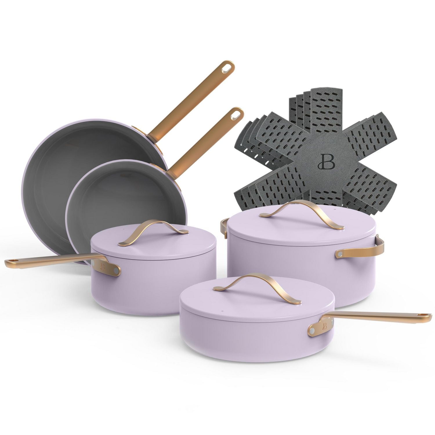 Beautiful by Drew Barrymore 12pc Ceramic Non-Stick Cookware Set ...