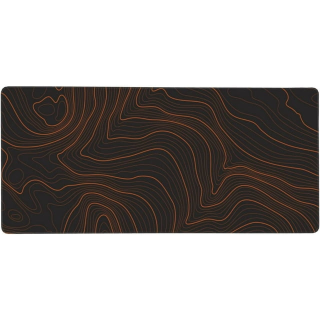 Large Gaming Mouse Pad Orange Topographic Map Lines Contour Geographic ...