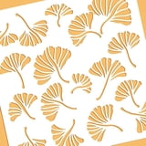 Ginkgo Leaves Drawing Stencils Autumn Tree Leaf Painting Templates for ...