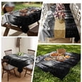 Black Snow Mountain Mountains Table Cloth 60x60in, Waterproof Square ...