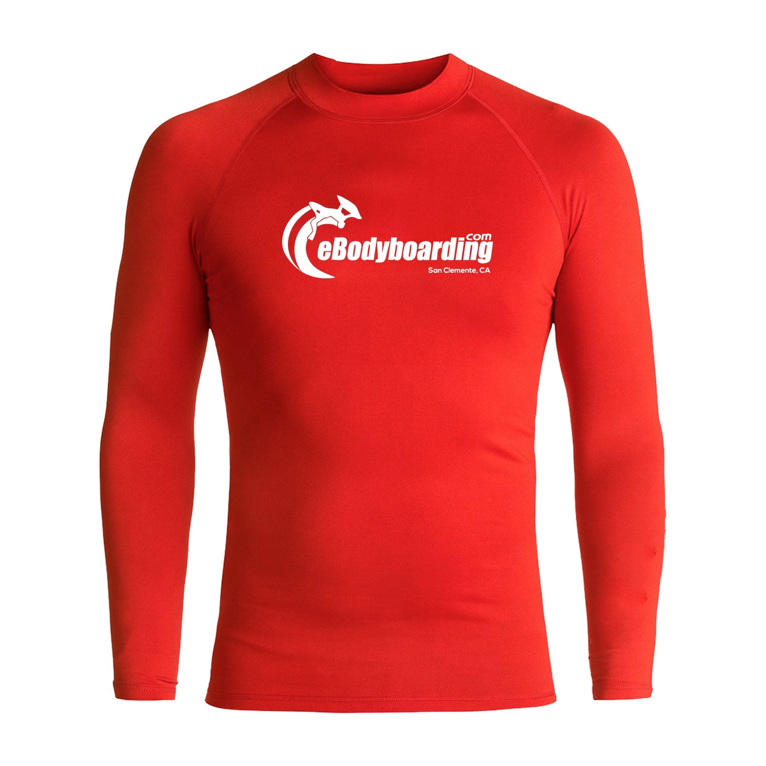 eBodyboarding Bar Logo Long Sleeve Rashguard-RD/WH - Walmart.com