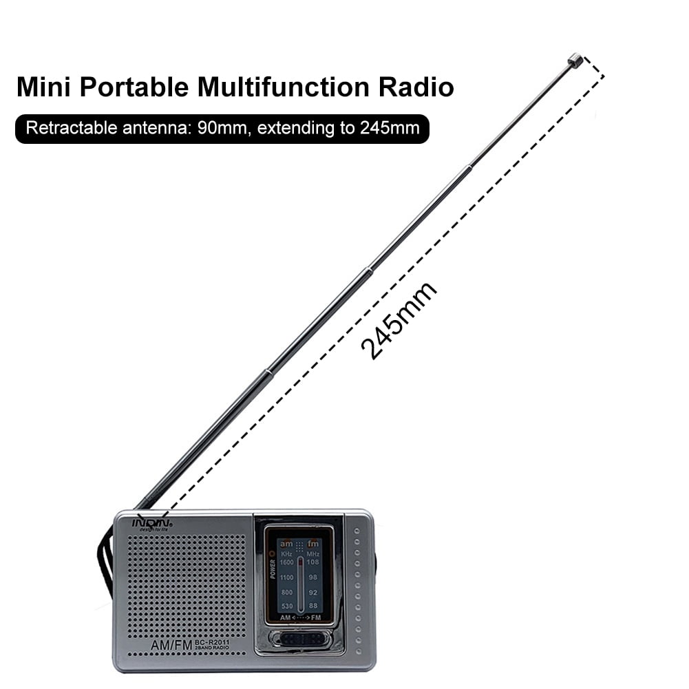 Mini radio de luz portátil Emergencia al aire libre AM FM Banda dual ...
