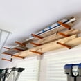 Wall Mount Wood Organizer and Lumber Storage Metal Rack with 3-Level ...