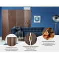 Folding Room Screen Dividers with 4 Panels Wood Mesh Woven Design ...