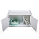 Pefilos 37" Enclosed Litter Box Enclosure Hidden Cat Washroom Bench,Cat ...