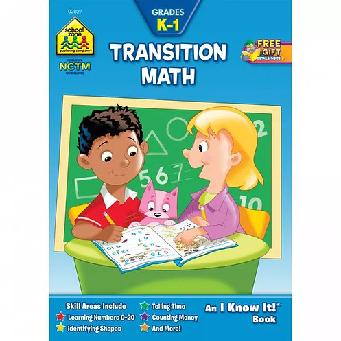 Cuaderno de trabajo School Zone Transition Math 32p Wkbk School zone ...