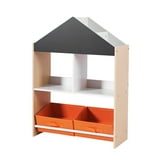 Toffy & Friends Kids Wooden Multi-Use Bookshelf 6 Cube 3 Shelf Bookcase,Wood Color - Walmart.com