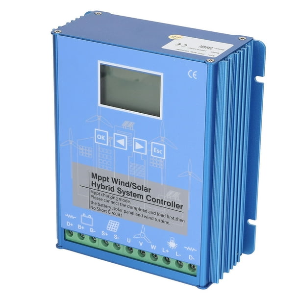 Wind Solar Controller, Overload Protection Wind 1000W 24V 48V MPPT Wind Solar Controller LCD For ...
