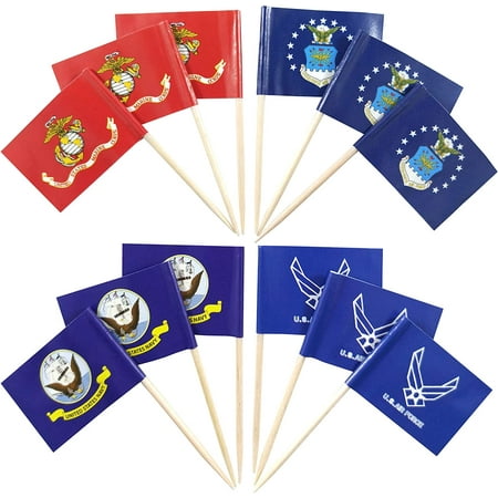 200 Pcs US Marine Corps Cupcake Toppers Navy rations, Army Flags ...