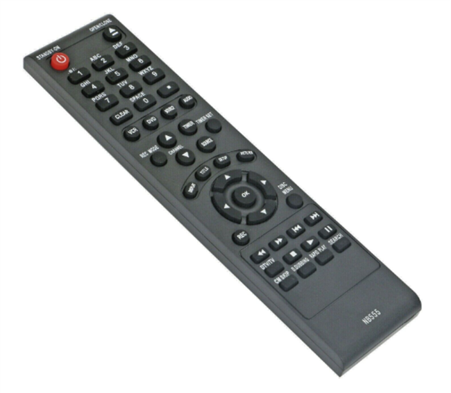 NB555 NB555UD Replace Remote Control Compatible with Magnavox ZV450MW8 ZV450MW8A sub NB553UD ...
