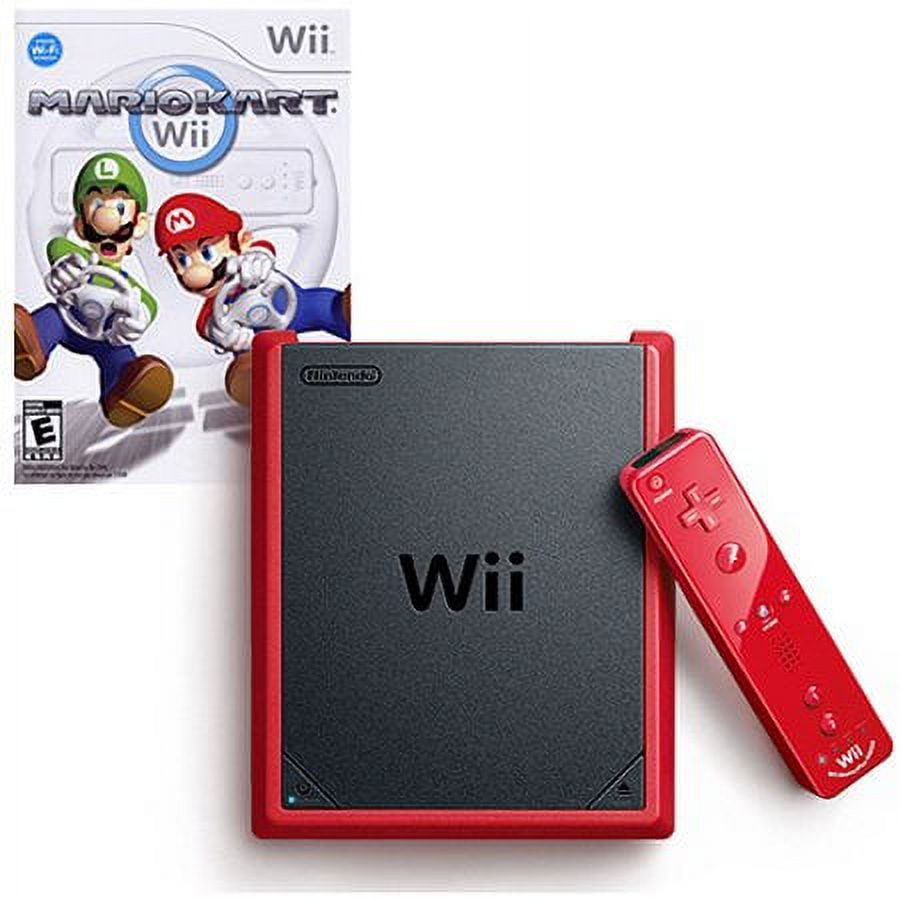 Nintendo Wii Mini Red Black with Mario Kart Refurbished Walmart