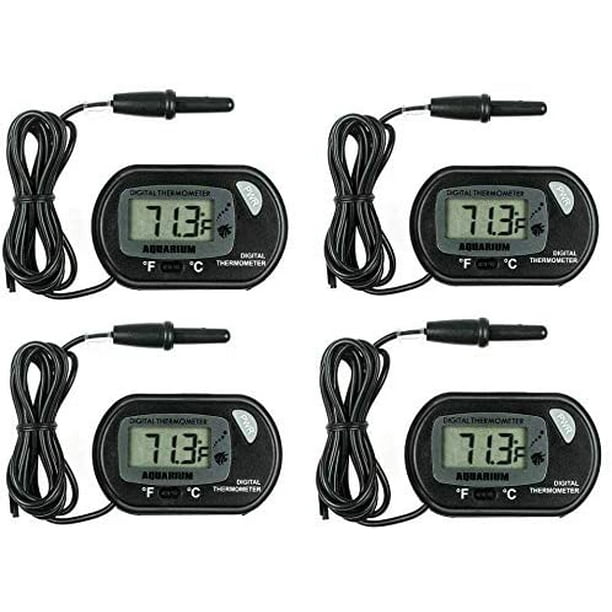 LCD Aquarium Thermometers, 4 Pieces Digital Digital Thermometer with ...