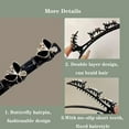 3PCS Double Layer Band Twist Plait Headband Hairpin Alligator Hair Claw ...