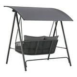 Mainstays Lawson Ridge 2-Seat Steel Outdoor Freestanding Porch Swing ...