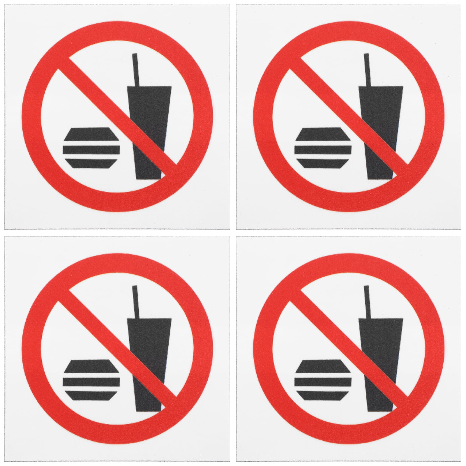 4 pegatinas recordatorias de advertencia de no comer ni beber para ...