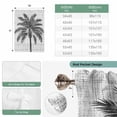 Black Palm Tree Tie Up Curtains for Window, Thermal Insulated Balloon ...