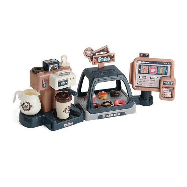 Huadaliy Plastic Coffee Machine Toy with Running Water Light Sound (A ...