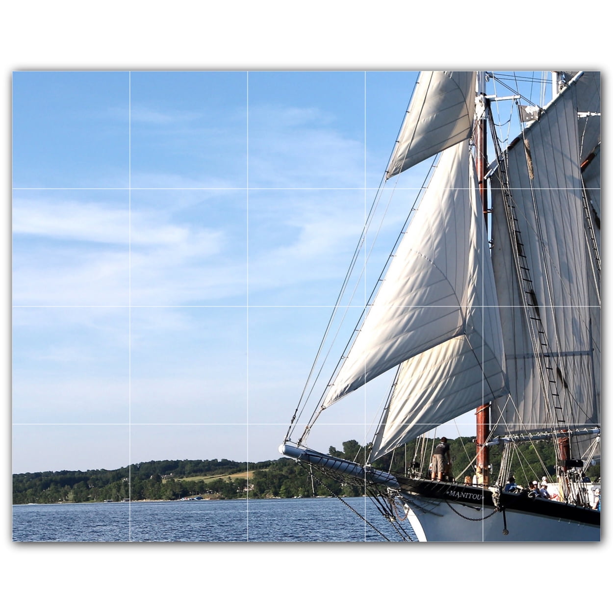 Picture-Tiles.com: Boat Ceramic Tile Wall Mural WAL500232-54XL. 60"W x ...