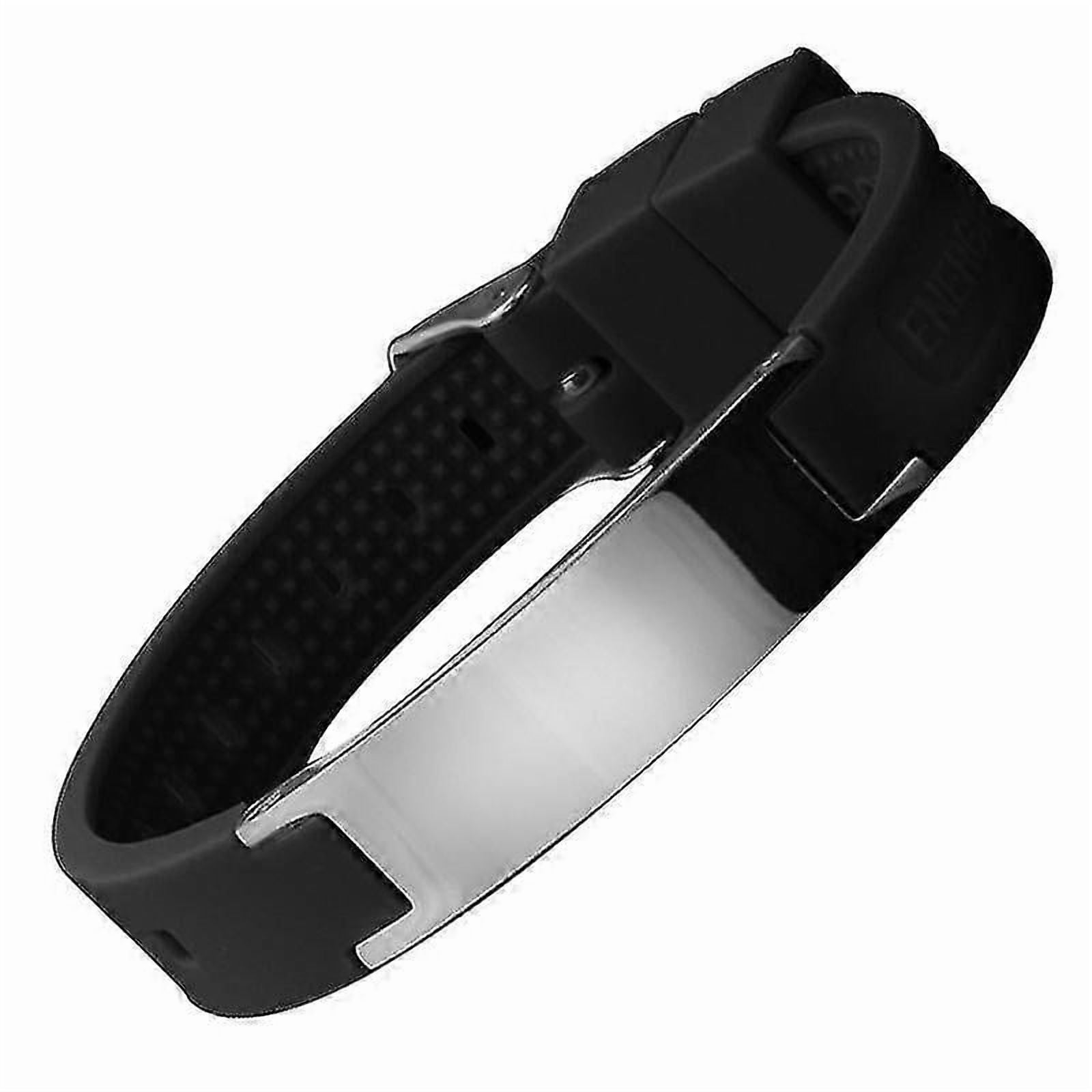 Power Silicone Bracelet - Energy Balance Magnetic Wristband in Black ...