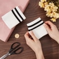 Finished Ribbed Knit Cuff Sleeve Cotton Material 4.45x3.5inch Stretch ...