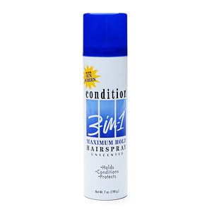 CONDITION 3-In-1 Hairspray Aerosol Extra Hold Unscented 7 oz (Pack of 3 ...