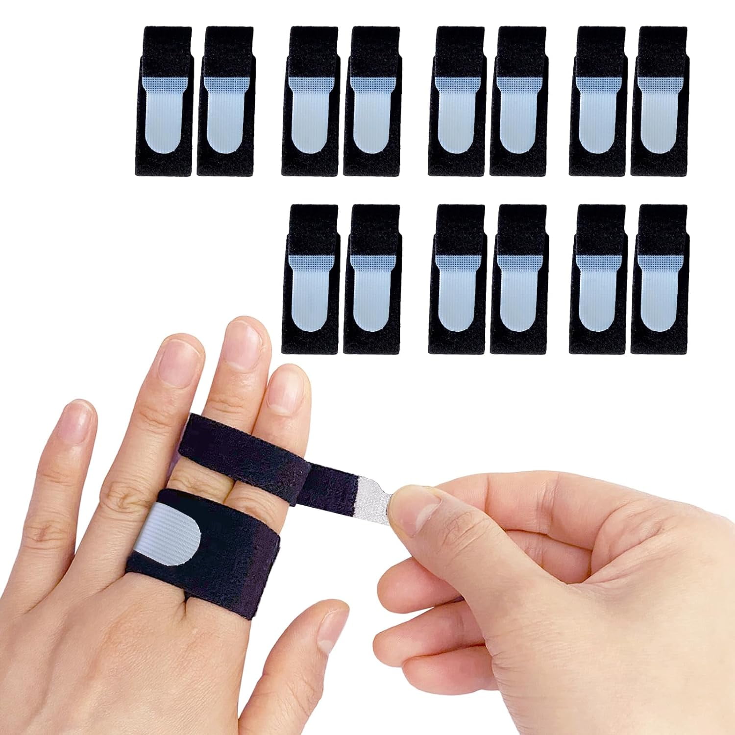 Qucyy Finger Buddy Straps, 14 Pack Buddy Tape Finger Wraps with Velcro ...