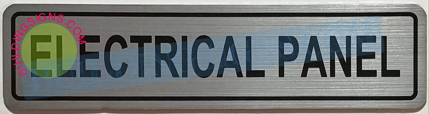 Electrical Panel Sign (Brushed Aluminum 2X8-HEAVY Duty !!!) (ref-2201 ...