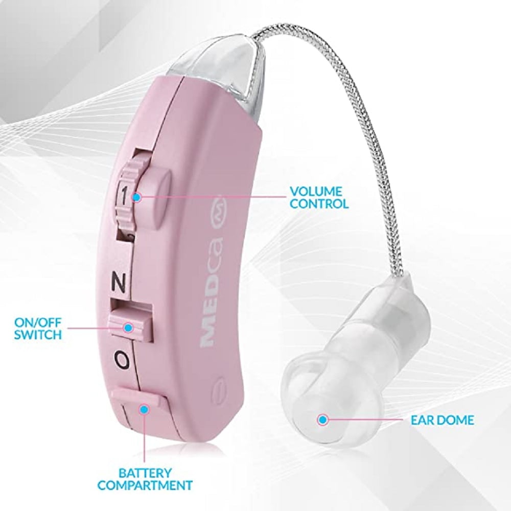 MEDca Digital Hearing Amplifier – Behind The Ear Sound Amplifier Set ...