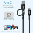 SHIQI-2-in-1 Android Auto USB C Cable 1.5ft[2Pack], USB-C 240W Fast ...