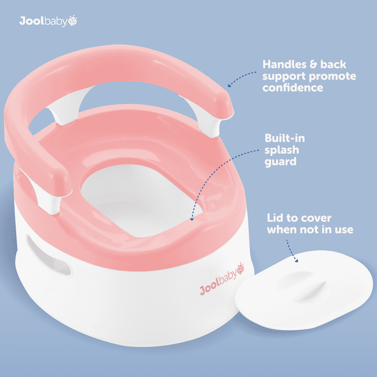 Jool Baby Potty Chair for Toddler Toilet Training Splash Guard Back Support Pink