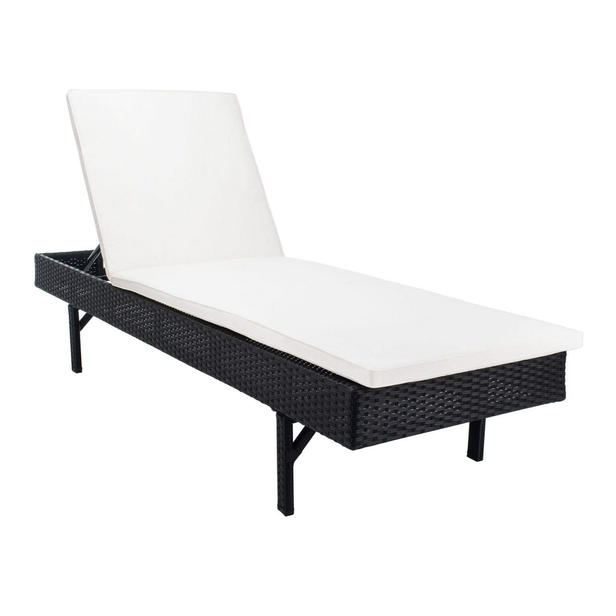 Click here for Safavieh Cam Outdoor Rattan Sunlounger Black/Beige prices