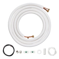 16FT HVAC Line Set Kit - 1/4" & 1/2" Copper Pipes with Insulation ...