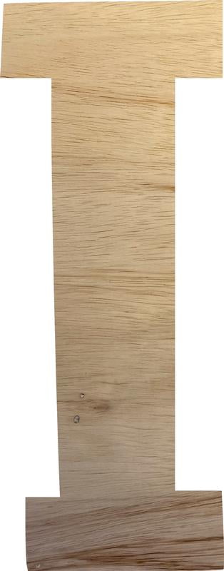 Wooden Letter (I) Unfinished Craft, 18'' Tall Alphabet Wood Letter DIY ...