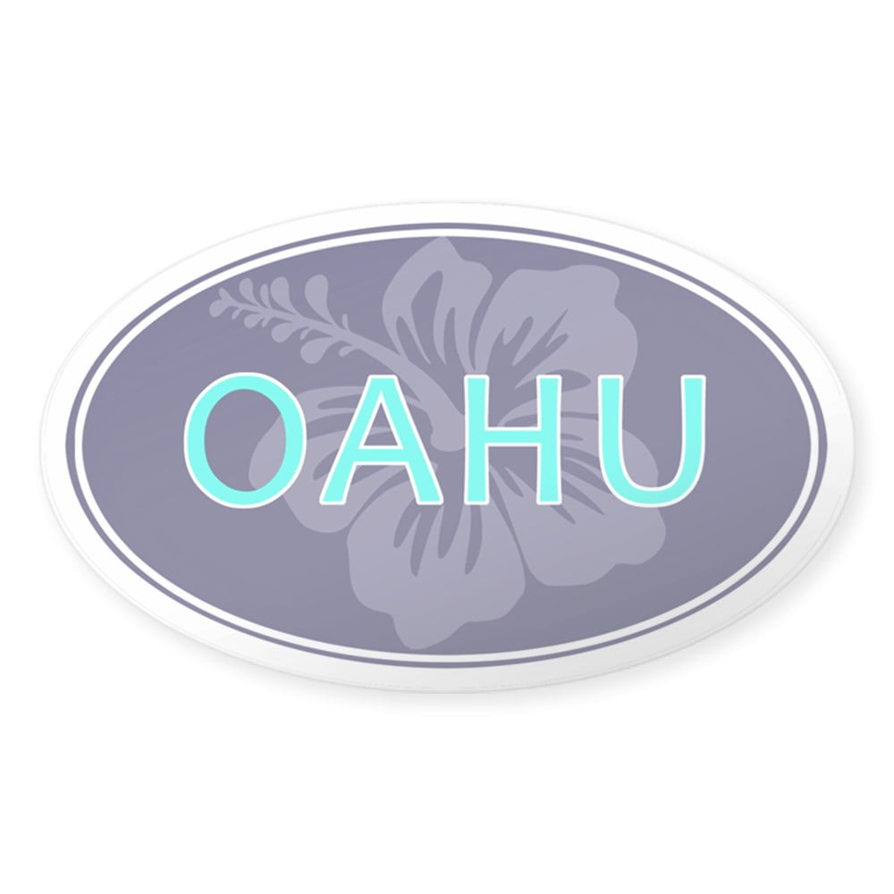 CafePress - OAHU, HAWAII - Sticker (Oval) - Walmart.com