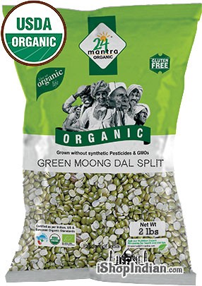 24 Mantra Organic Moong Split (Split Mung Beans) - 2 lbs - Walmart.com