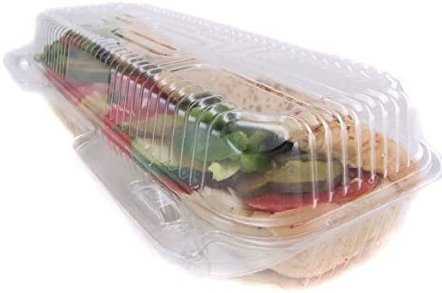Clear Plastic Hinged Take OutSub & Hoagie Container 12 x 5 #PXT350 (25 ...