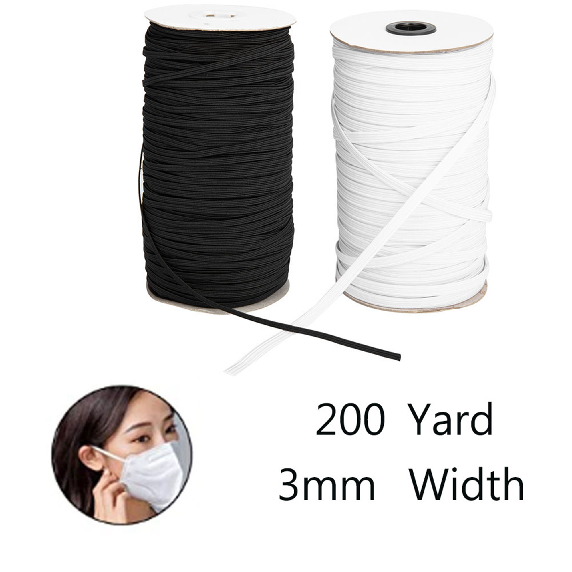 SHCKE Mask Rubber Band Crafts Mask Adjuster Elastic Cord Lock Mask ...