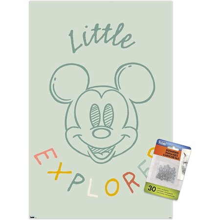 Disney Mickey Mouse - Little Explorer Wall Poster with Push Pins ...