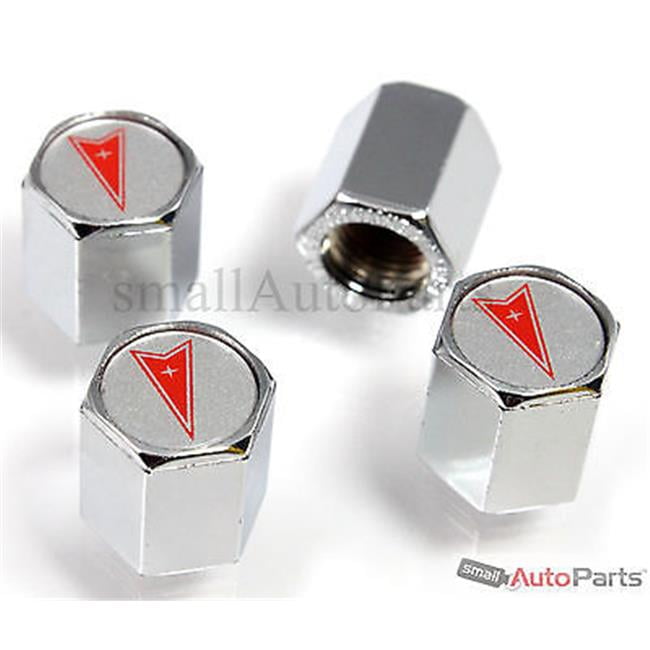 Logo Caps Pontiac Red Logo Chrome Abs Tire Valve Stem Caps - Walmart.com
