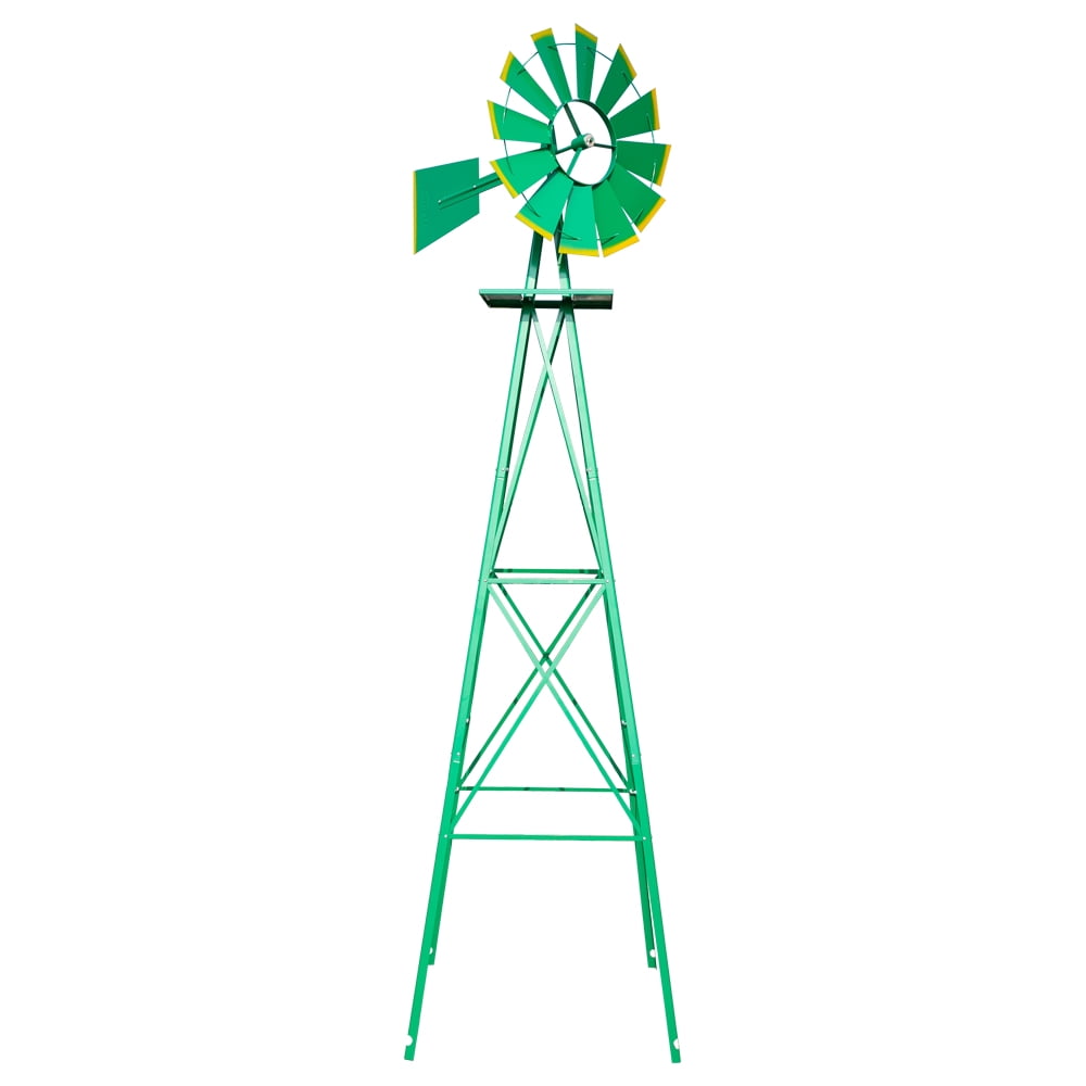 VINGLI 8FT Windmill Garden Decoration Outdoor Weather Vane-Green ...