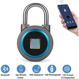 GRNSHTS Fingerprint Electronic Programmable Padlock, Waterproof ...