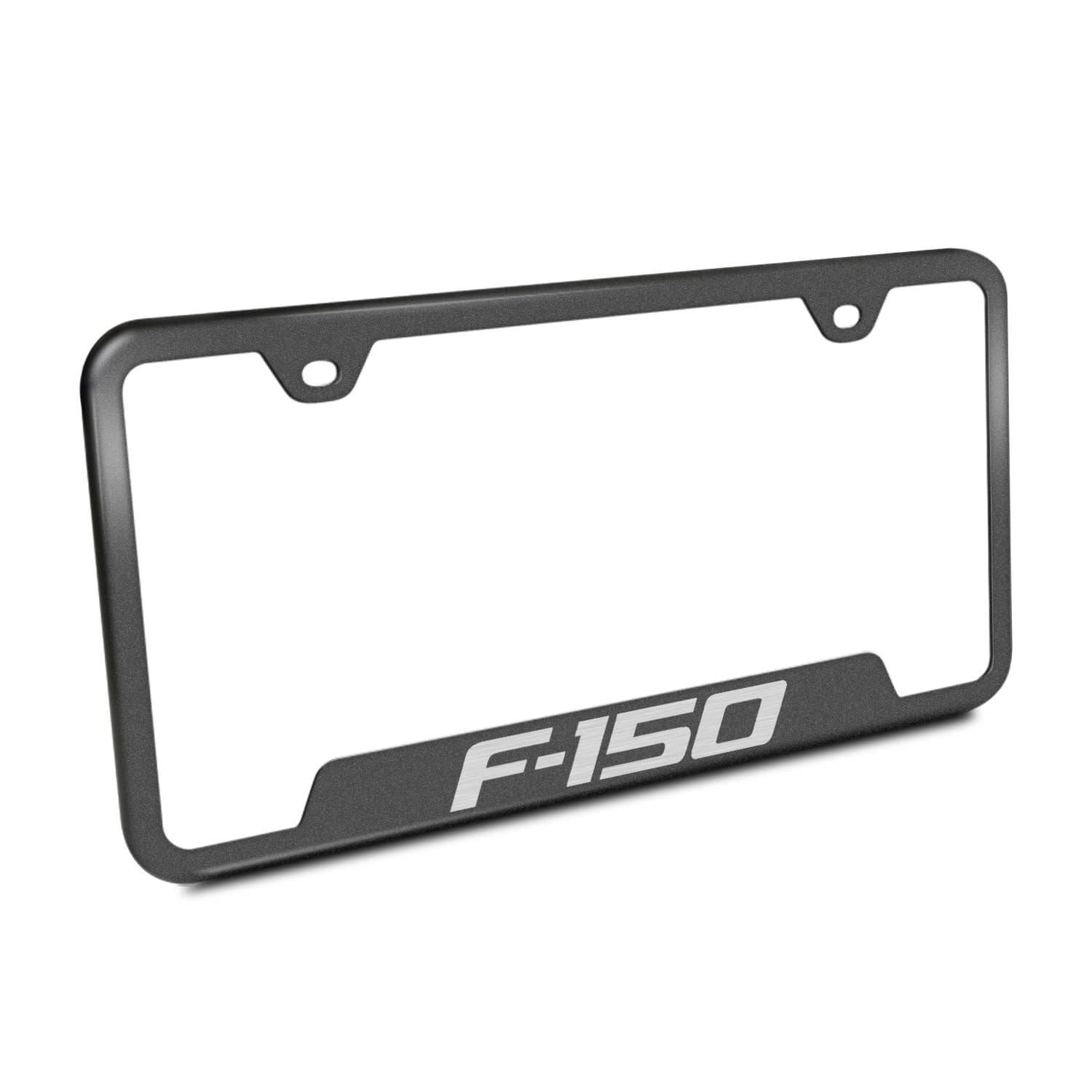 Ford F-150 Laser Etched Logo Cut-Out License Plate Frame (Rugged Black ...
