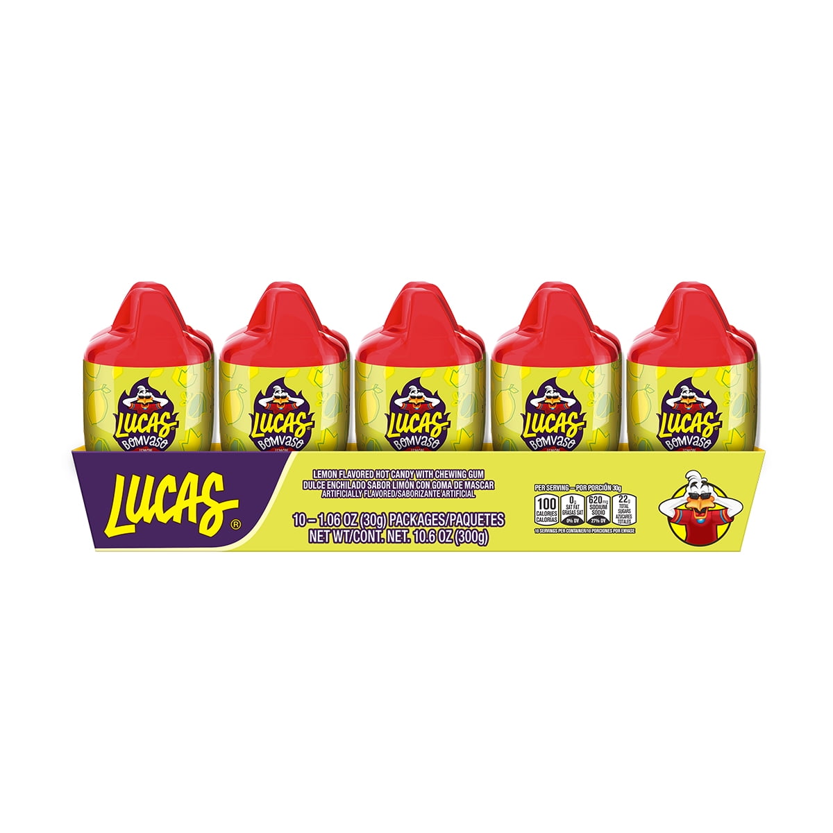 Lucas Bomvaso Lemon, 1.06 oz, 10 Packages - Walmart.com