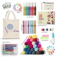 Craftbud Beginner Crochet Kit for Adults and Kids, 80 Piece Crochet Set ...