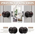 5 Pack Interior Bathroom Privacy Keyless Doorknobs Door Lock Lockset in ...