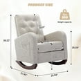 Lunale Rocking Chair for Nursery, Tufted Nursery Glider Rocker for ...