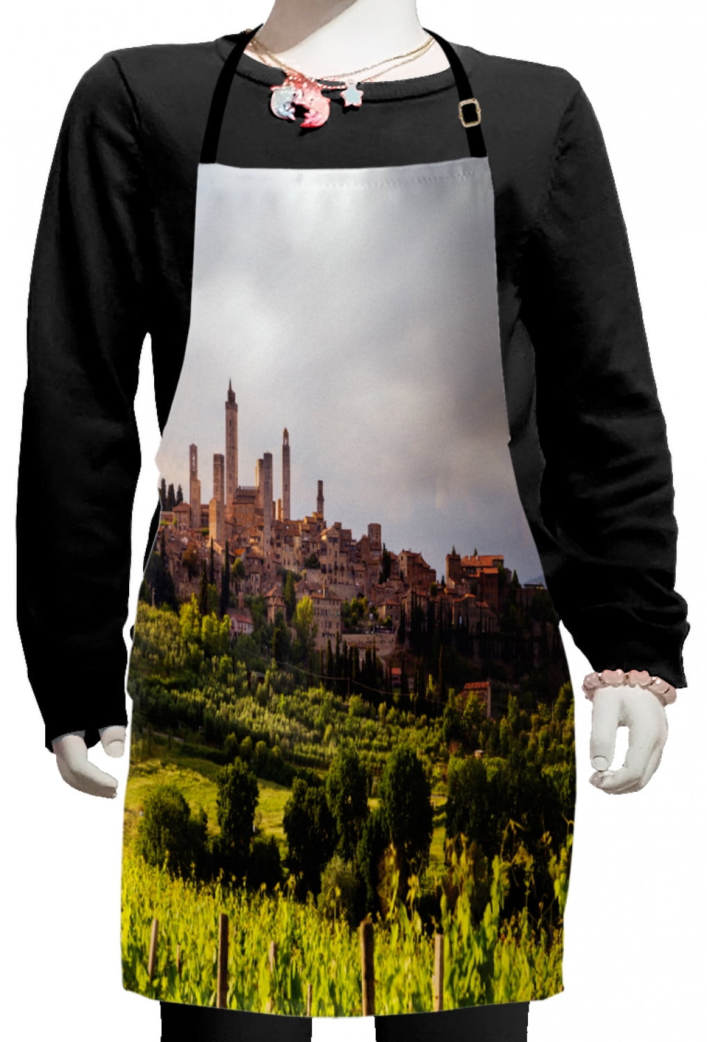 Antique Kids Apron, Medieval City of San Gimignano Tuscany Italy ...