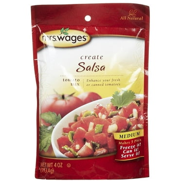 Mrs. Wages Medium Salsa MFF30 Canning Mix, Easy-To-Use, Simple Homemade ...