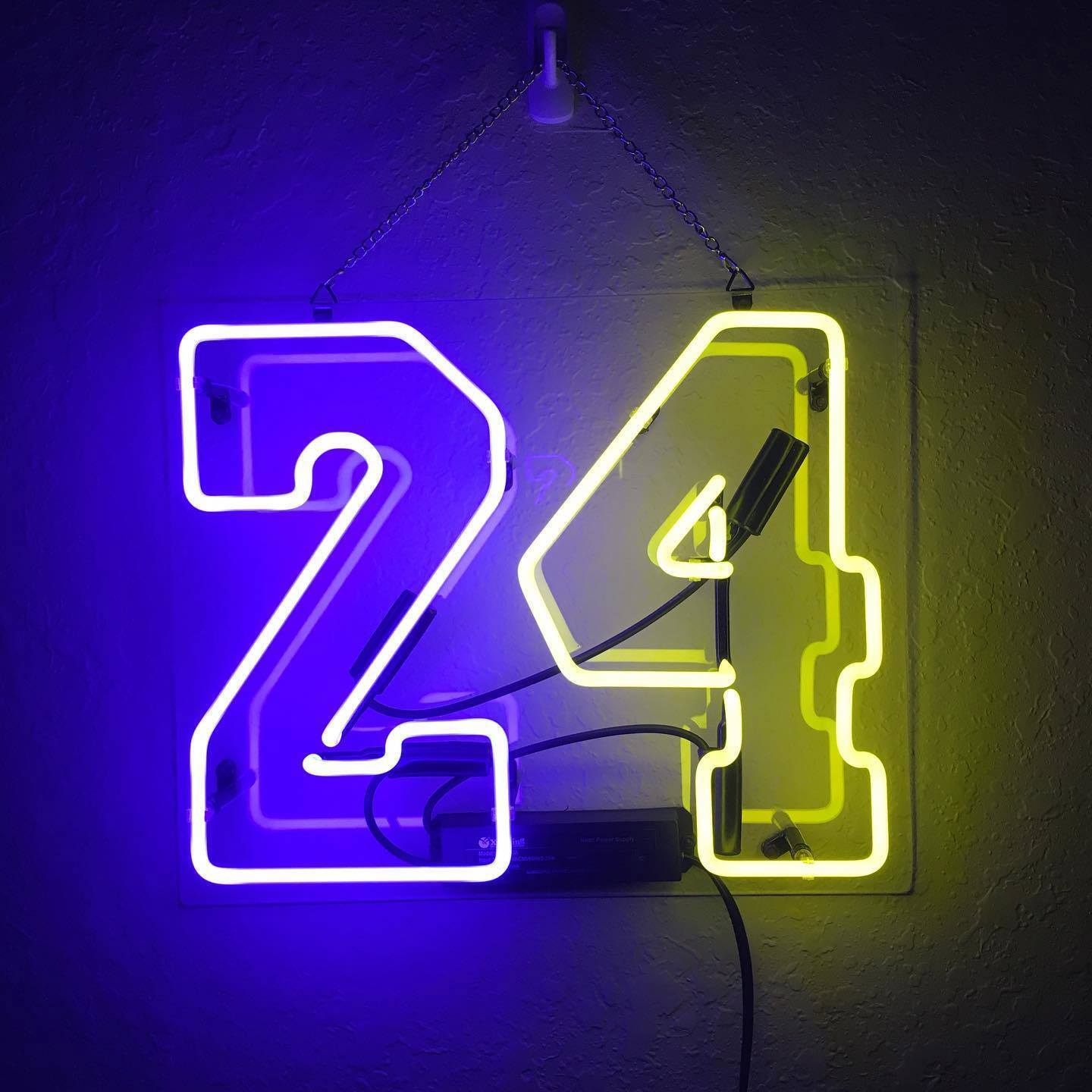 Queen Sense 14" Kobe Bryants 24 Neon Sign Acrylic Man Cave Pub Bar Wall ...